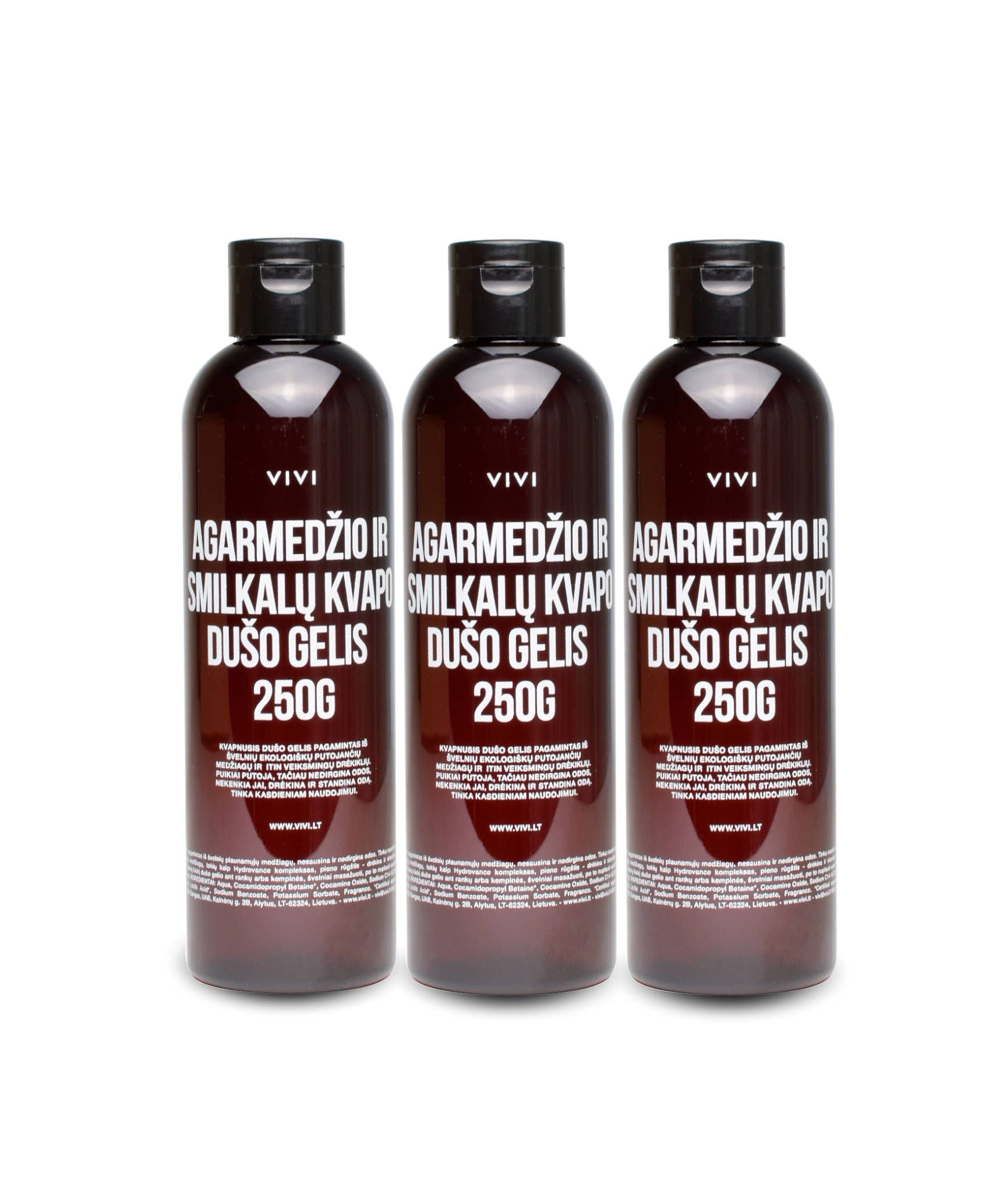 Agarmedžio ir smilkalų kvapo dušo gelių rinkinys – VIVI